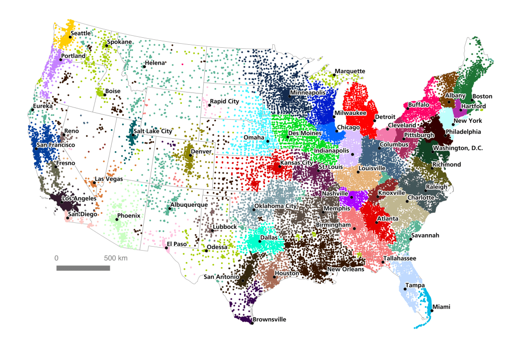 Four Million Commutes Reveal New U.S. ‘Megaregions’ – Map Dragons